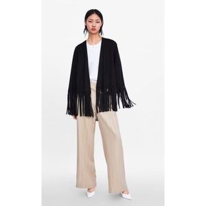 Zara | Jackets & Coats | Zara Fringed Jacket | Poshmark